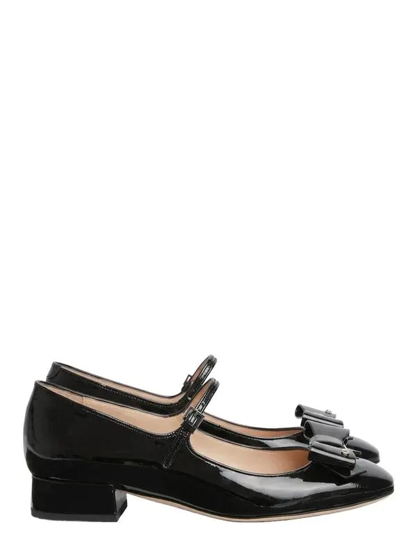 Gucci Ballet Flats With Bow Detail - Black