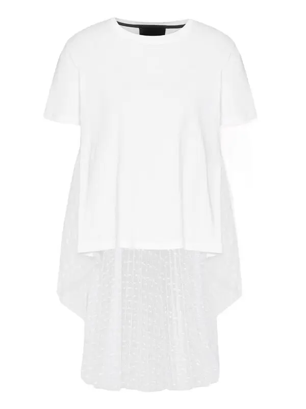 Red Valentino Tulle Logo T-shirt - White