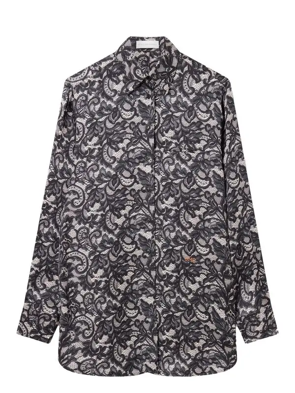 Stella McCartney Lace Print Shirt - Black