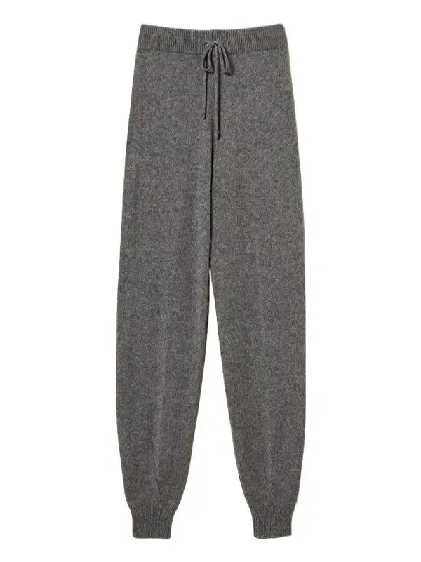 TWINSET Knitted Drawstring Waist Jogger Pants - Black