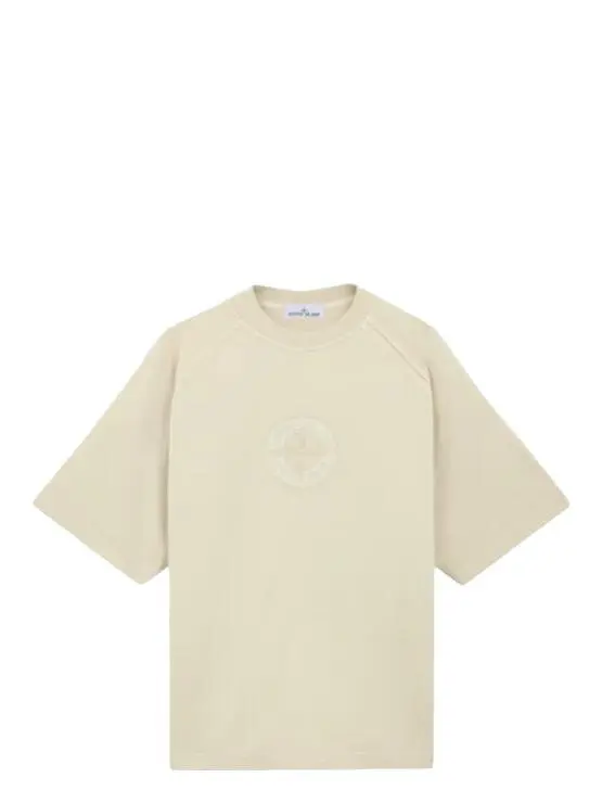 Stone Island Organic-cotton T-shirt - Plaster