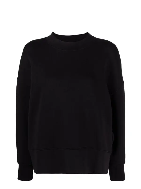 Palm Angels Logo Printed Crewneck Sweatshirt - Black