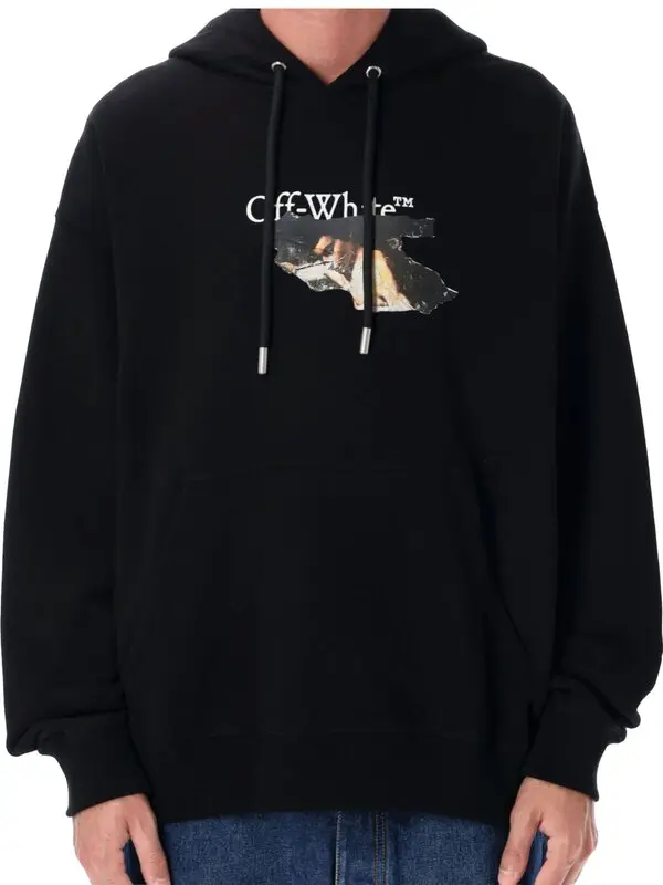 Off-White Paint Arrow Skate Drawstring Hoodie - Black