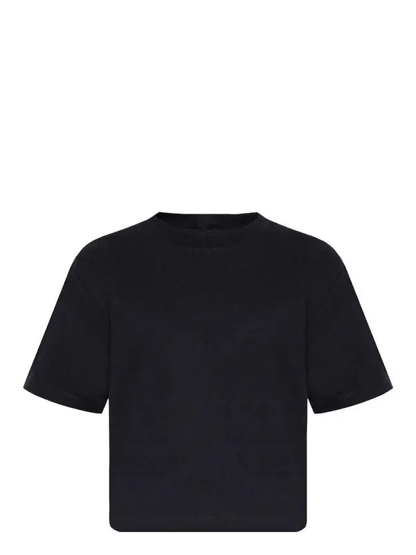 Helmut Lang Logo Embossed Crewneck T-shirt - Black