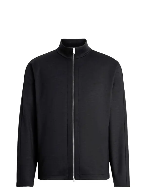 Zegna Long Sleeved Full Zip Sweatshirt - Black