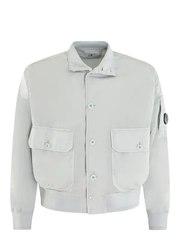 C.P. COMPANY Stand Collar Jacket - White