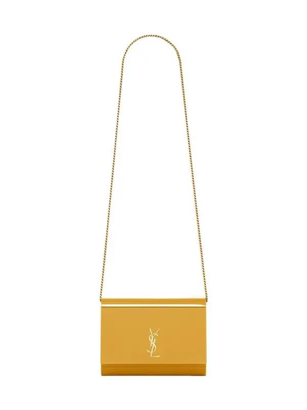 Saint Laurent Vicky Minaudière Shoulder Bag - Yellow