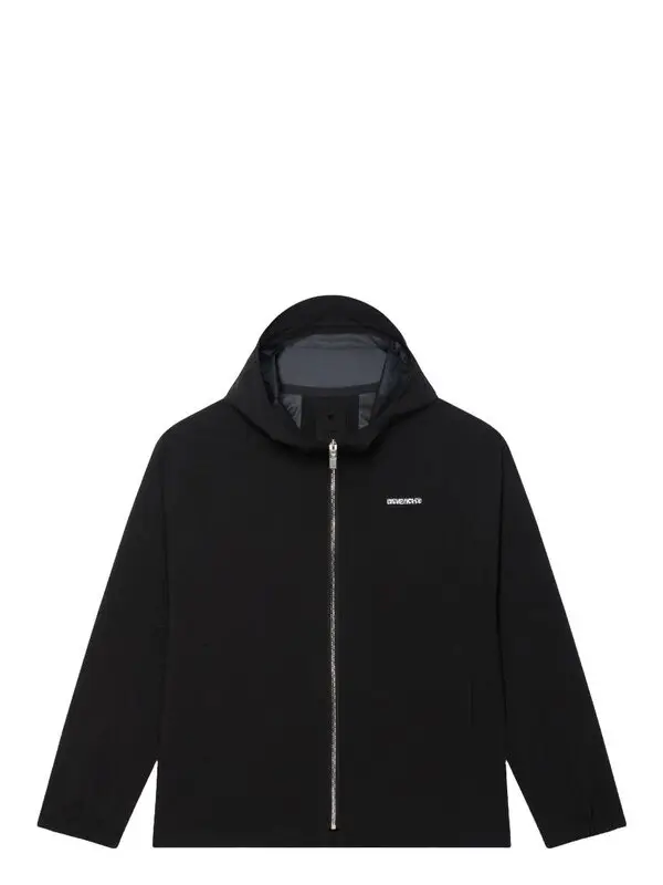 Givenchy Logo Detailed Hooded Jacket - Black