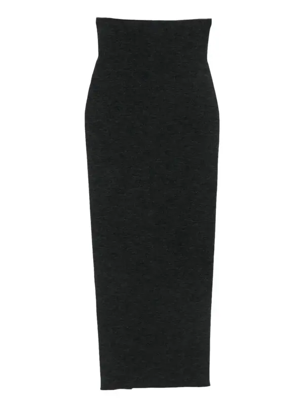Alberta Ferretti Back-slit Midi Skirt - Black