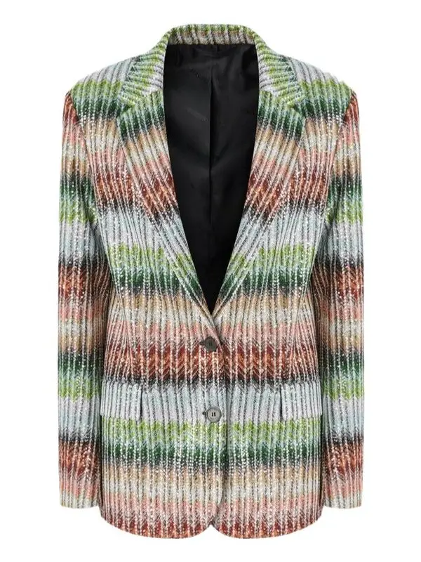 Missoni Zigzag-woven Sequined Blazer - Multicolour