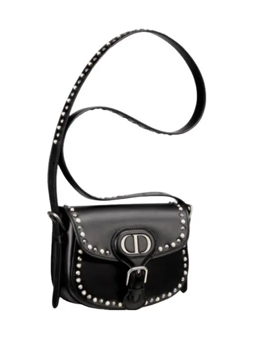 Dior Bobby Bag With Stud Embellishments - Black