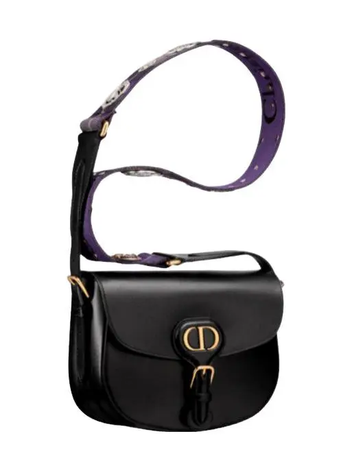 Dior Bobby Medium Bag With Strap - Black