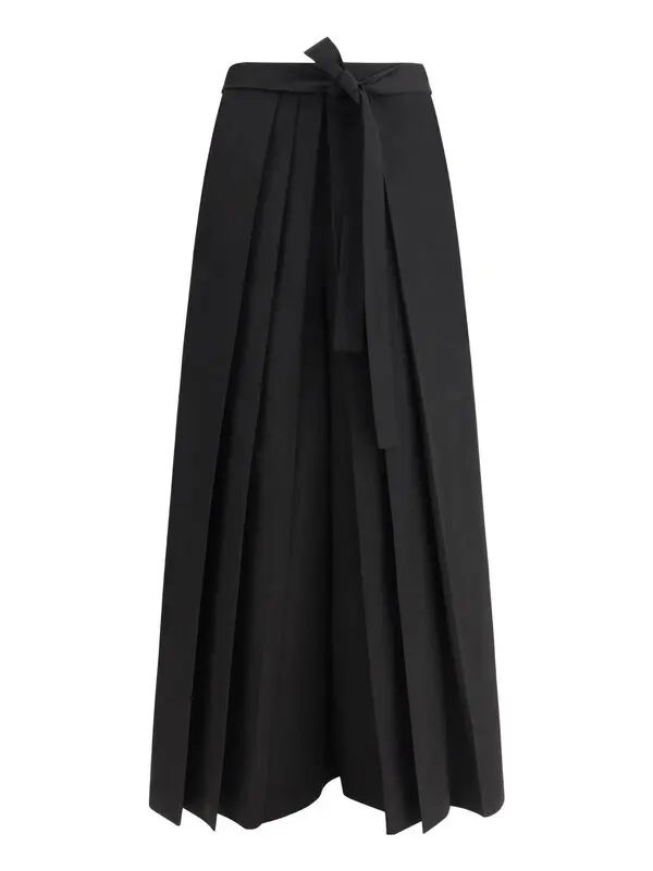Fabiana Filippi Pleated Tied-waist Trousers - Black