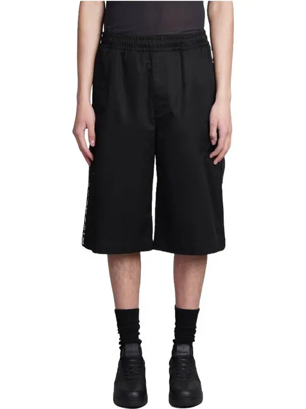Givenchy Logo Print Elastic Waist Shorts - Black