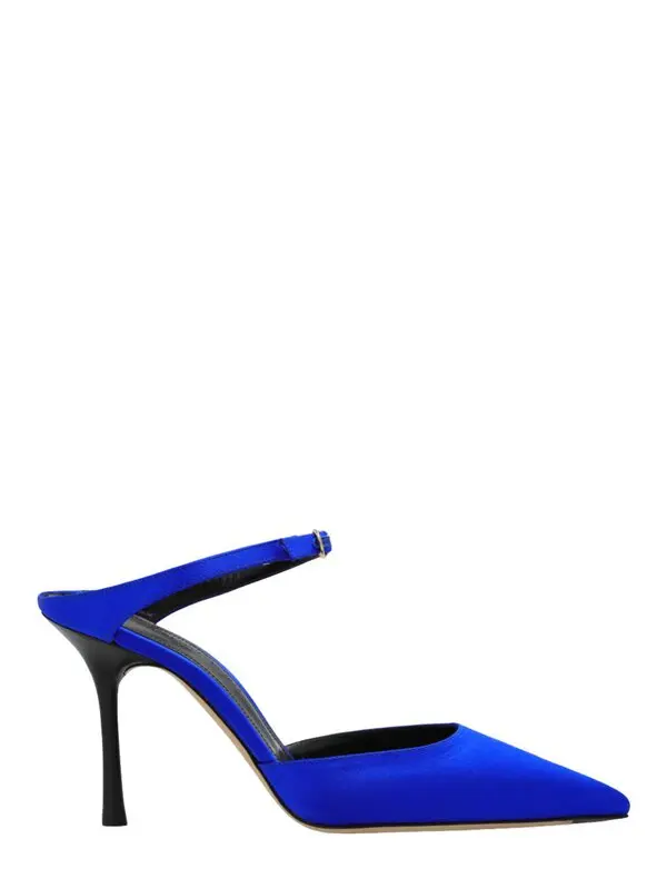 Victoria Beckham Jordy 90mm Satin Mules - Blue