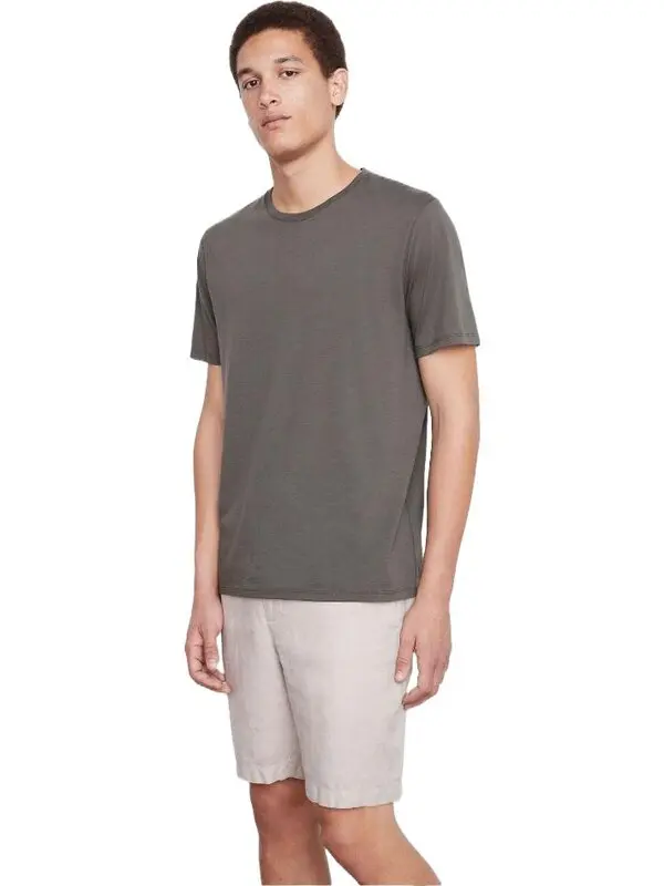 Vince Open-necked Black Shirt - Gray