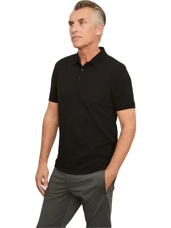 Vince Short-sleeved Polo Shirt - Black