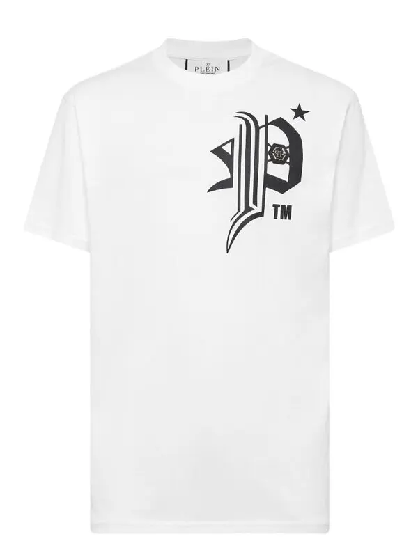 Philipp Plein Gothic Plein Cotton T-shirt - White