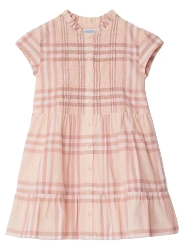 Burberry Check Cotton Poplin Dress - Shell