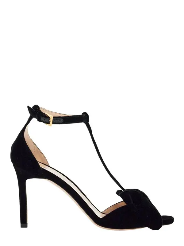 TOM FORD Velvet Heeled Sandals - Black