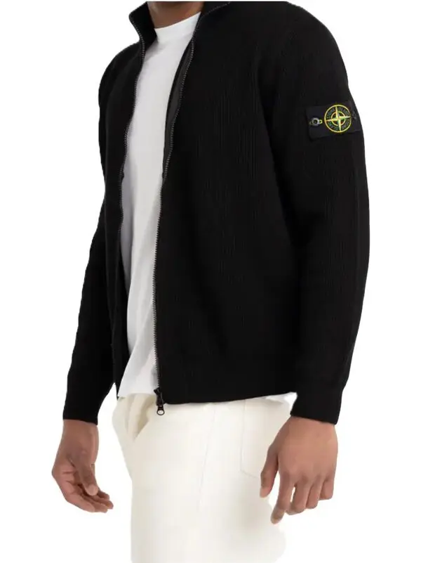 Stone Island Ghost Logo-patch Cardigan - Blue