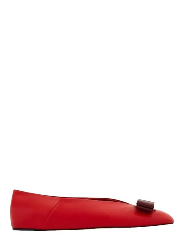 FERRAGAMO Vara Bow Ballet Flat - Flame Red