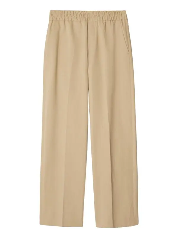 Burberry Cotton Tailored Trousers - Biscuit