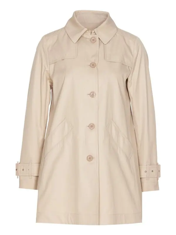 Herno Long Sleeved Buttoned Trench Coat - Nude