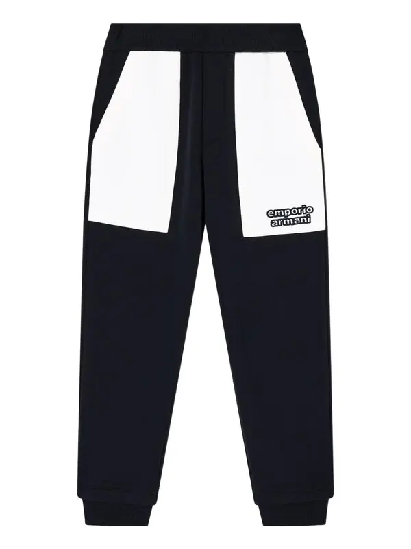 Emporio Armani Panelled Track Pants - Navy Blue