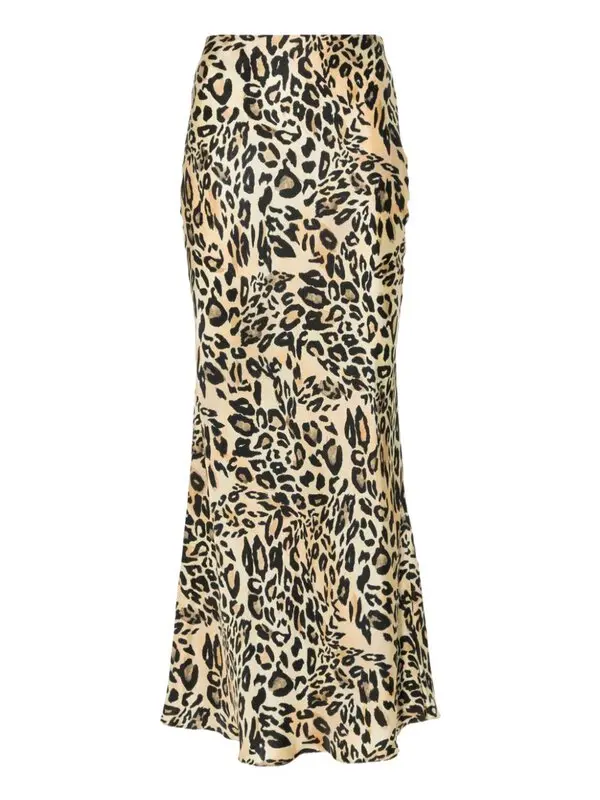 Nanushka Sabeen Maxi Skirt In Leopard Print - Beige/black/brown