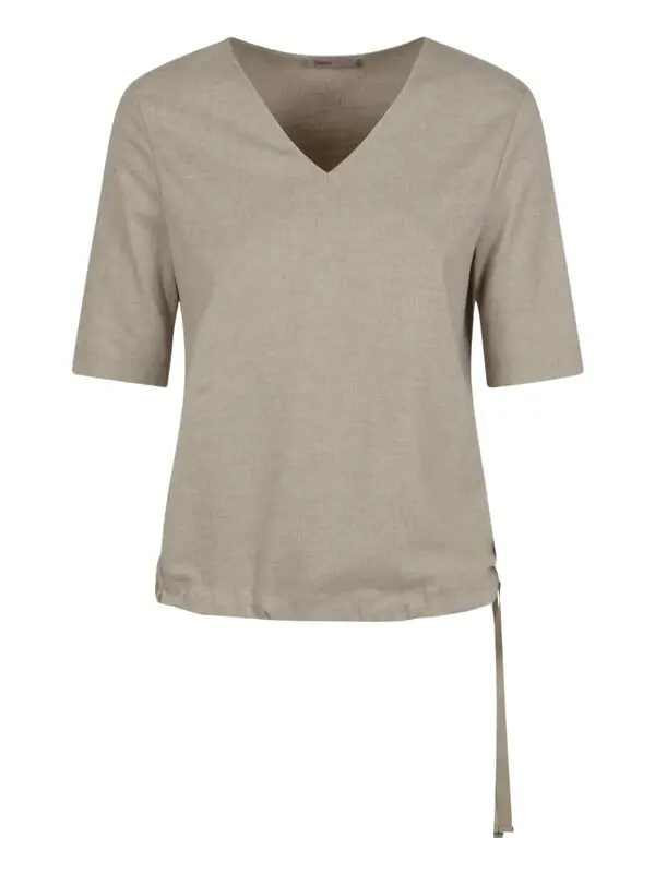 Herno Melange Flannel Resort T-shirt - Nude