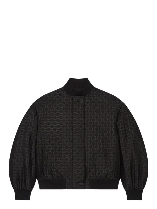 Givenchy Oversized 2-in-1 Bomber In Monogram 72 Jacquard - Black