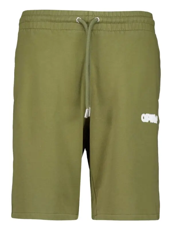 Off-White Spray Arrow Track Shorts - Moss Green