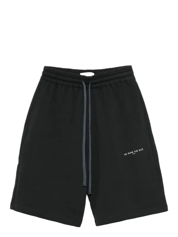 IH NOM UH NIT Logo-print Drawstring Shorts - Black