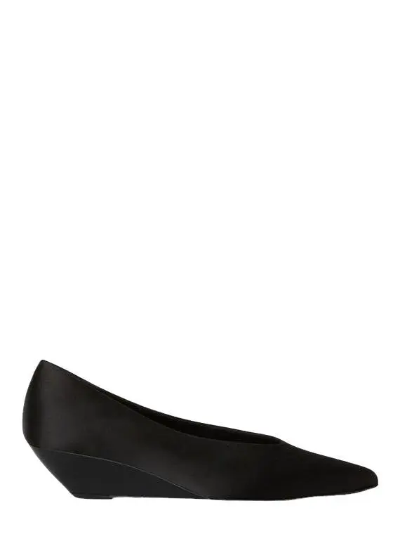 Loro Piana Viola Wedge High Heels - Black