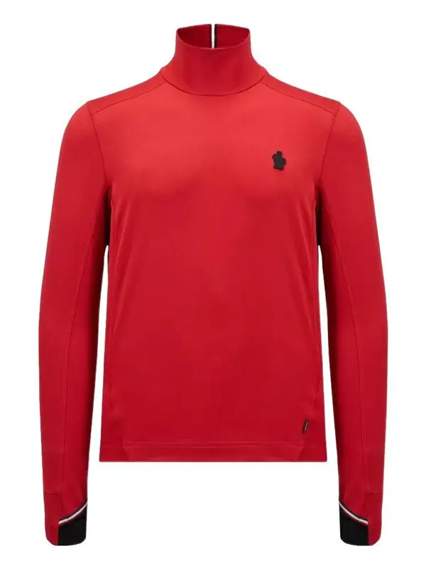 Moncler Polartec Polo Neck - Red