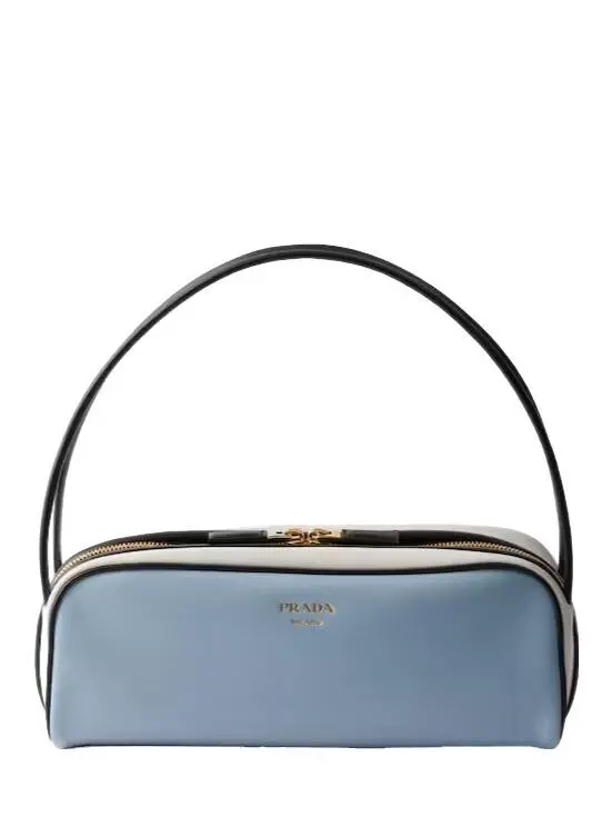 Prada Swing Smooth Leather Shoulder Bag - Blue/white/black