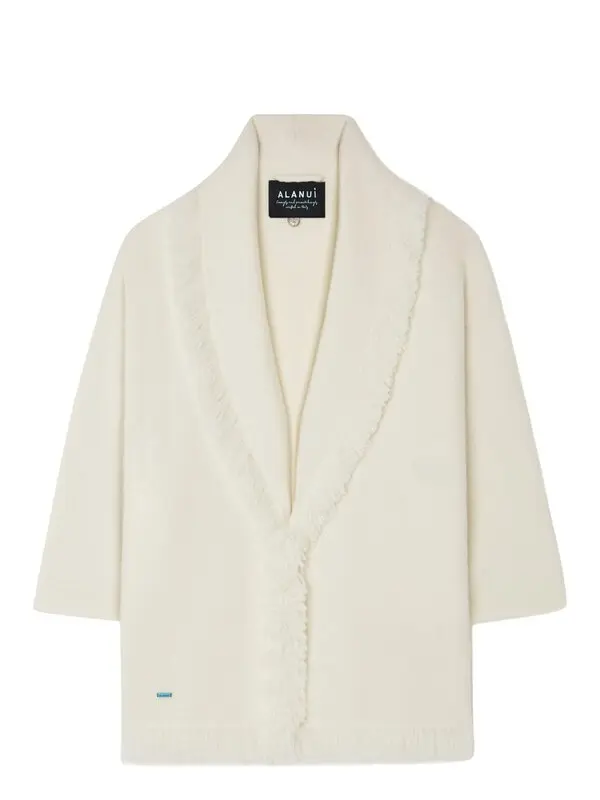 Alanui Shawl Collar Cardigan With Tassel Trim - White