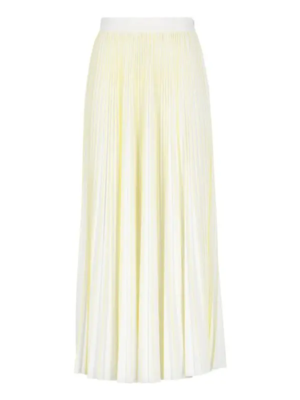 Fabiana Filippi Zip Fastened Pleated Jersey Skirt - White