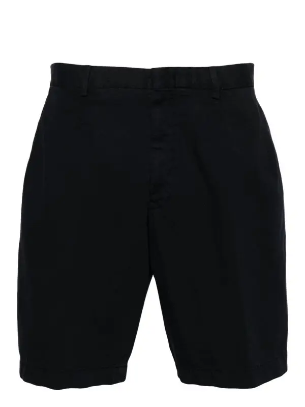 Zegna Pressed Crease Straight-leg Tailored Shorts - Navy Blue
