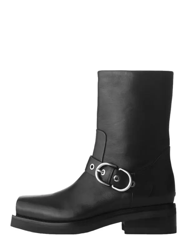 Rag & Bone Square-toed Buckled Boots - Black