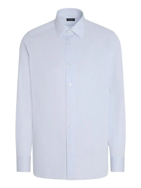 Zegna Pinstripe Shirt - White