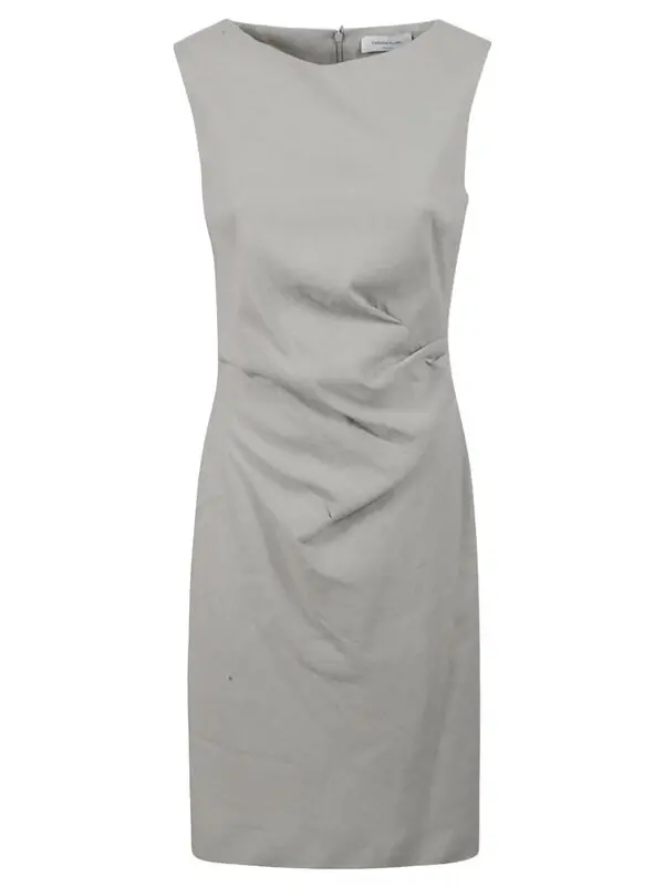 Fabiana Filippi Crew Neck Zipper Dress - Gray