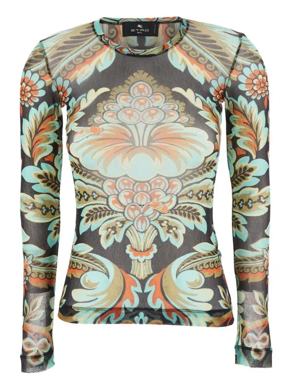 Etro Long-sleeved Printed Top - Multicolor