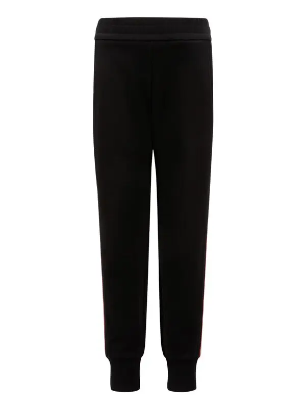 Moncler Tricolor-trimmed Cotton Sweatpants - Black