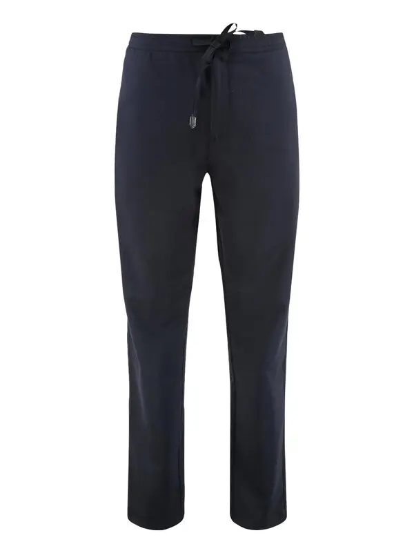 Canali Drawstring Wool Pants - Black