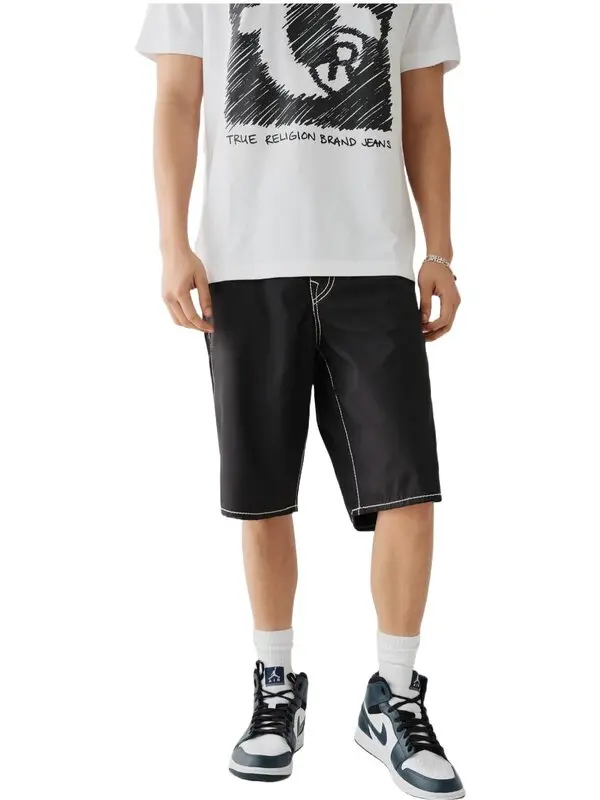 True Religion Wide-leg Beach Shorts - Black