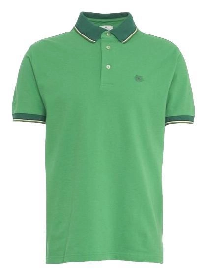 Etro Logo Embroideried Polo Shirt - Green
