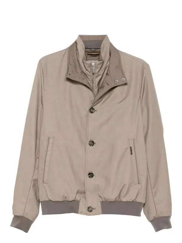 MOORER Bernie Bomber Jacket - Nude