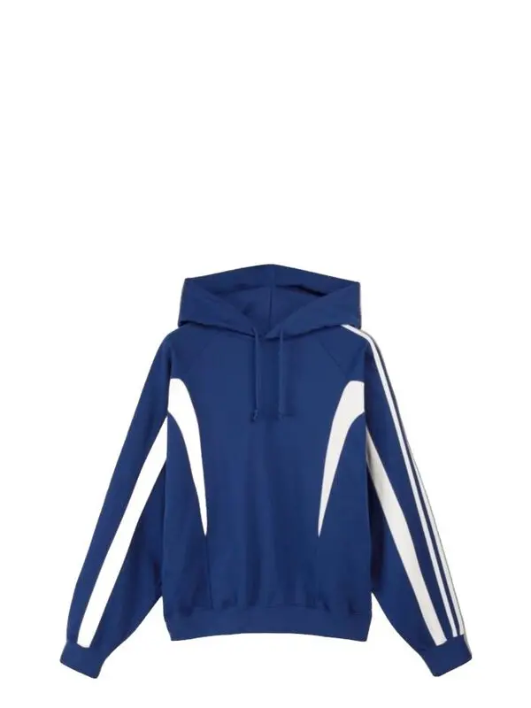 Y3 Hooded Colour-block Sweatshirt - Dark Blue